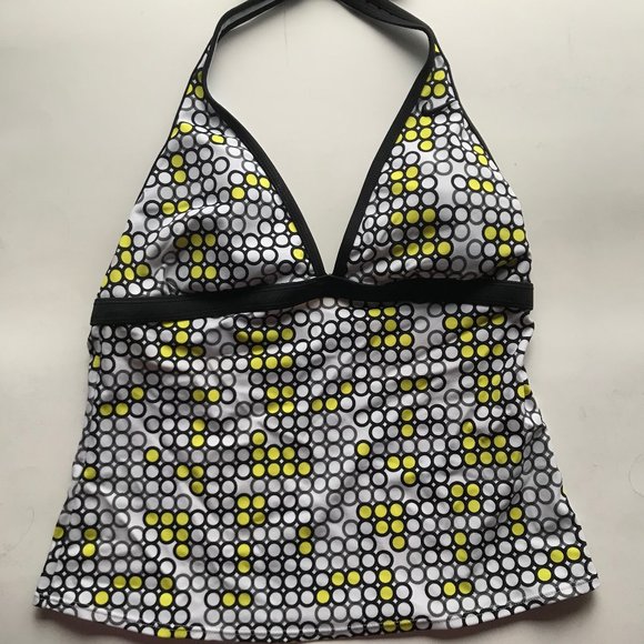 Nike | Swim | Nike Tankini Yellow White Black Halter Size 1 | Poshmark